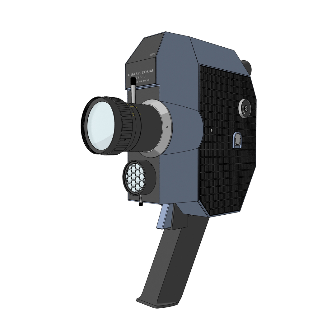 Vintage Film Camera Zenit Quarz DS8-3 Toon Style Model 3D Model ...
