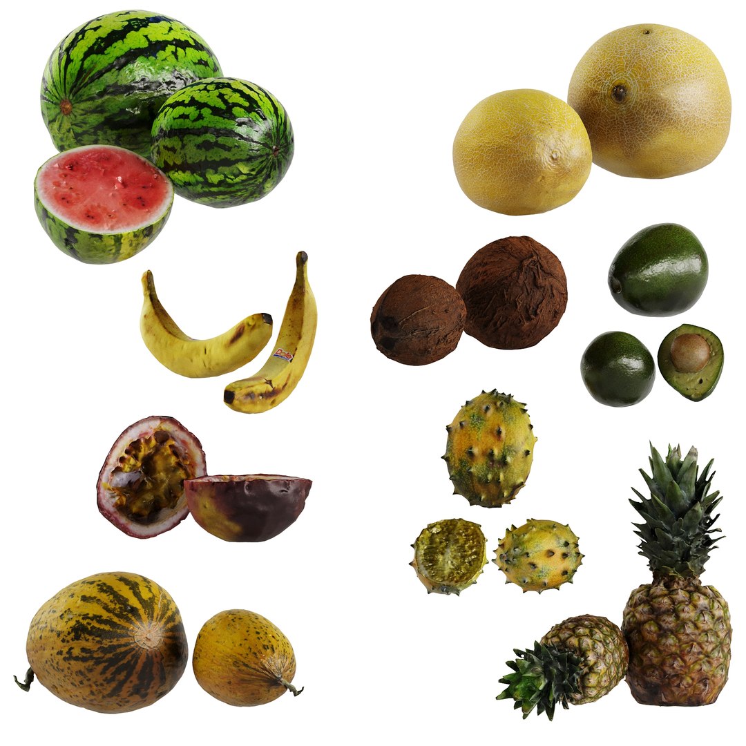 3D 25 Breads And Fruits Model - TurboSquid 2091378