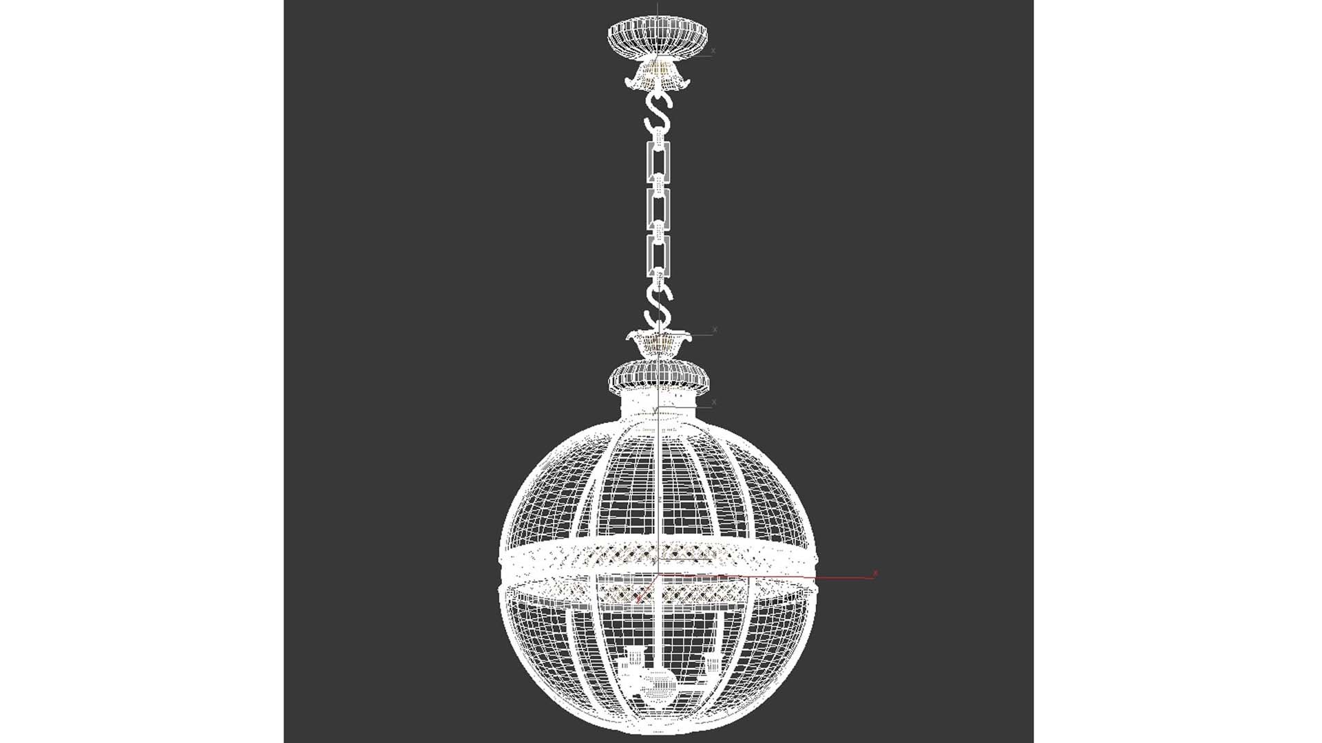Jamb Hanging Globe Light Pendant 3D Model - TurboSquid 2093593