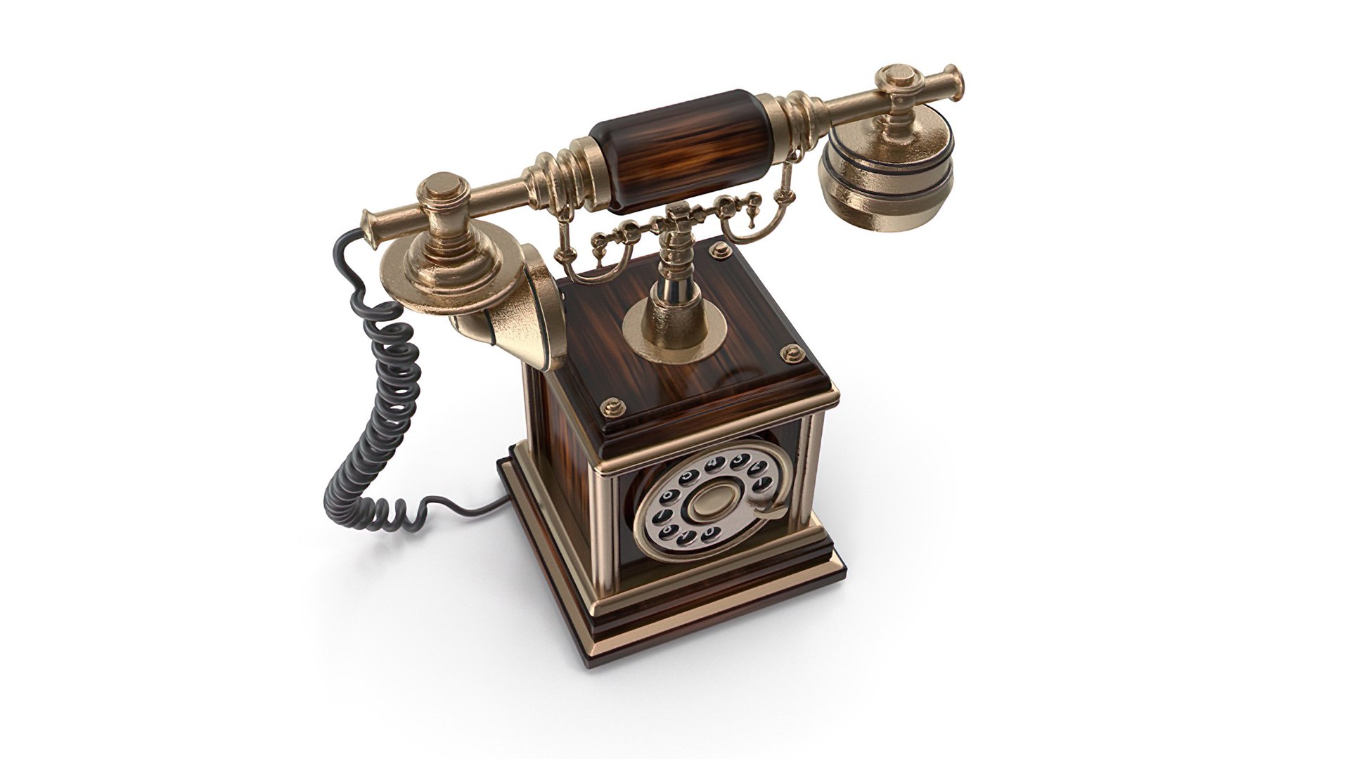 3D Antique Dial Telephone - TurboSquid 2020531