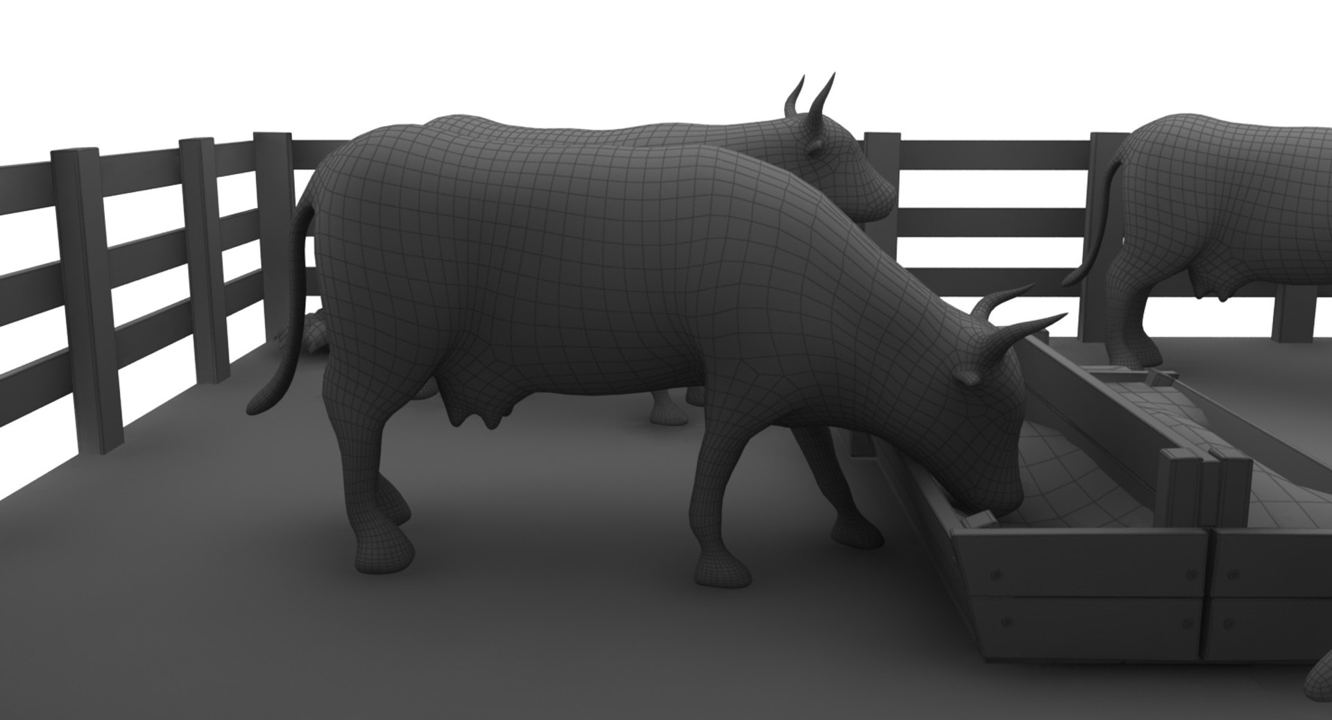 Cow Farm 3D Model - TurboSquid 1422761