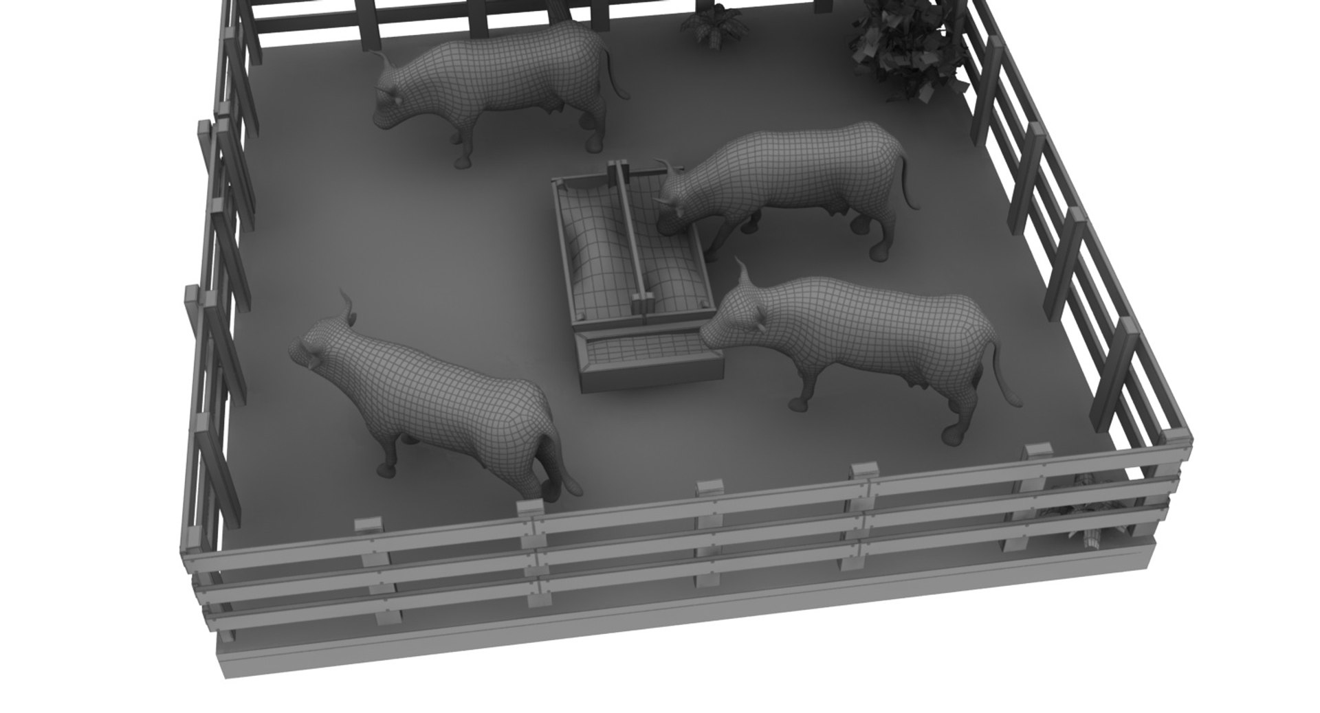 Cow Farm 3D Model - TurboSquid 1422761
