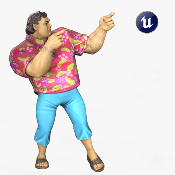 modelo 3d Personaje de dibujos animados Rigged Toon Man Nayson modelo ...