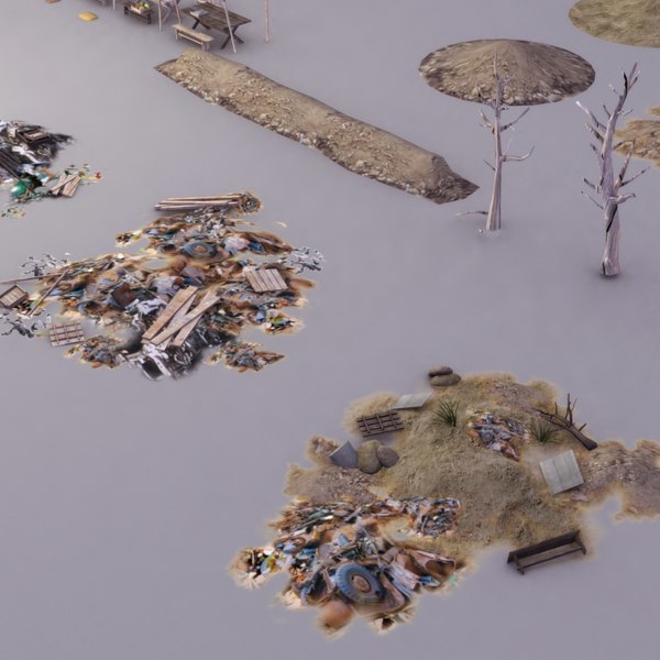 rubbish trash pile 3d model