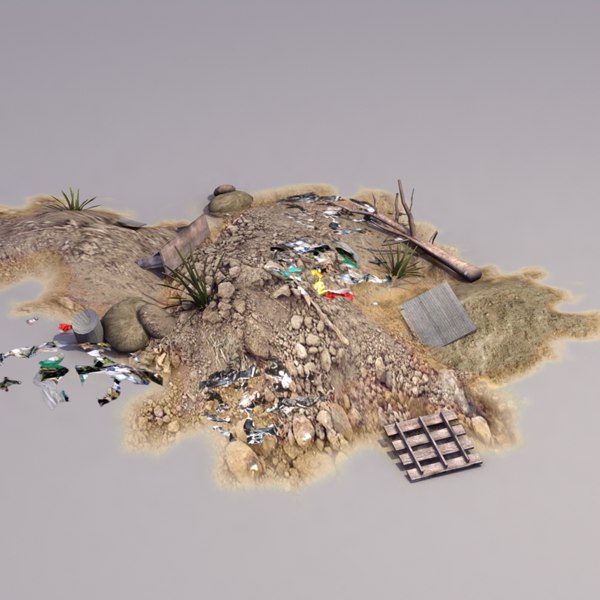 rubbish trash pile 3d model