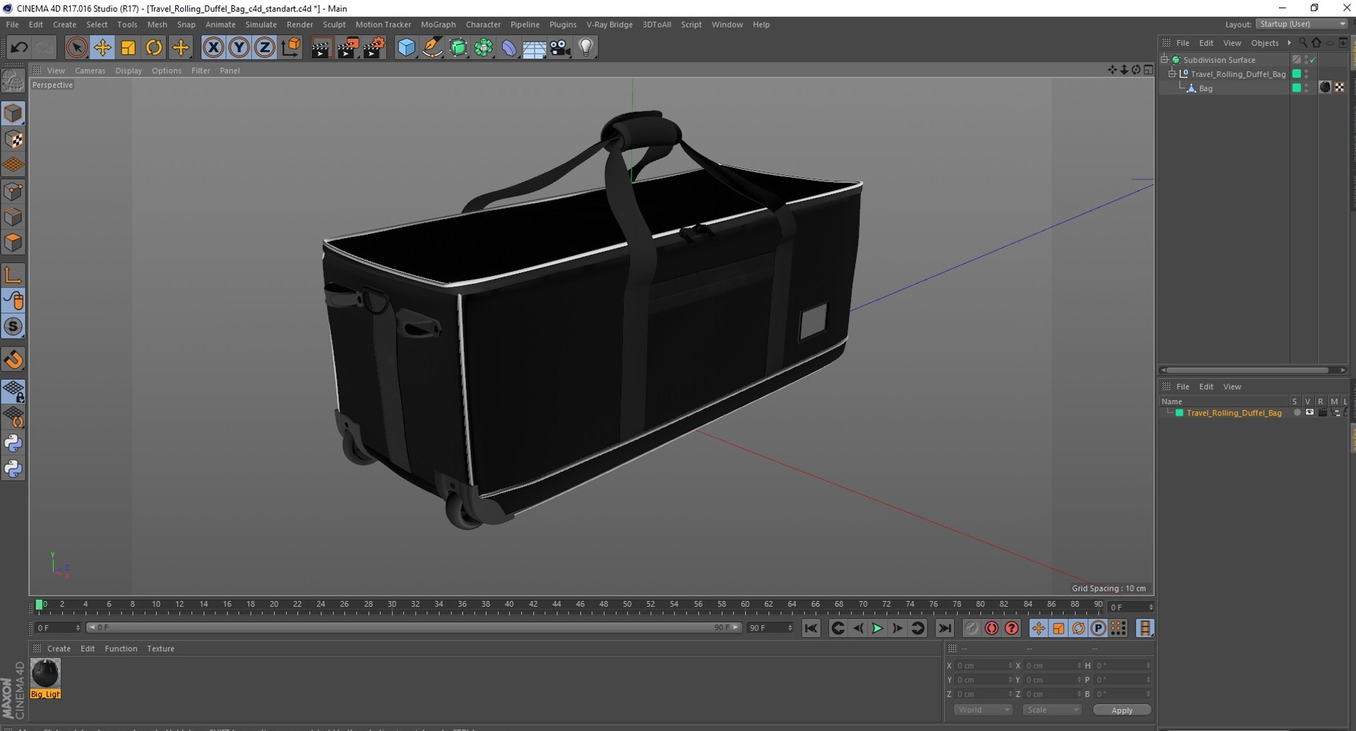 3D Travel Rolling Duffel Bag - TurboSquid 2070497