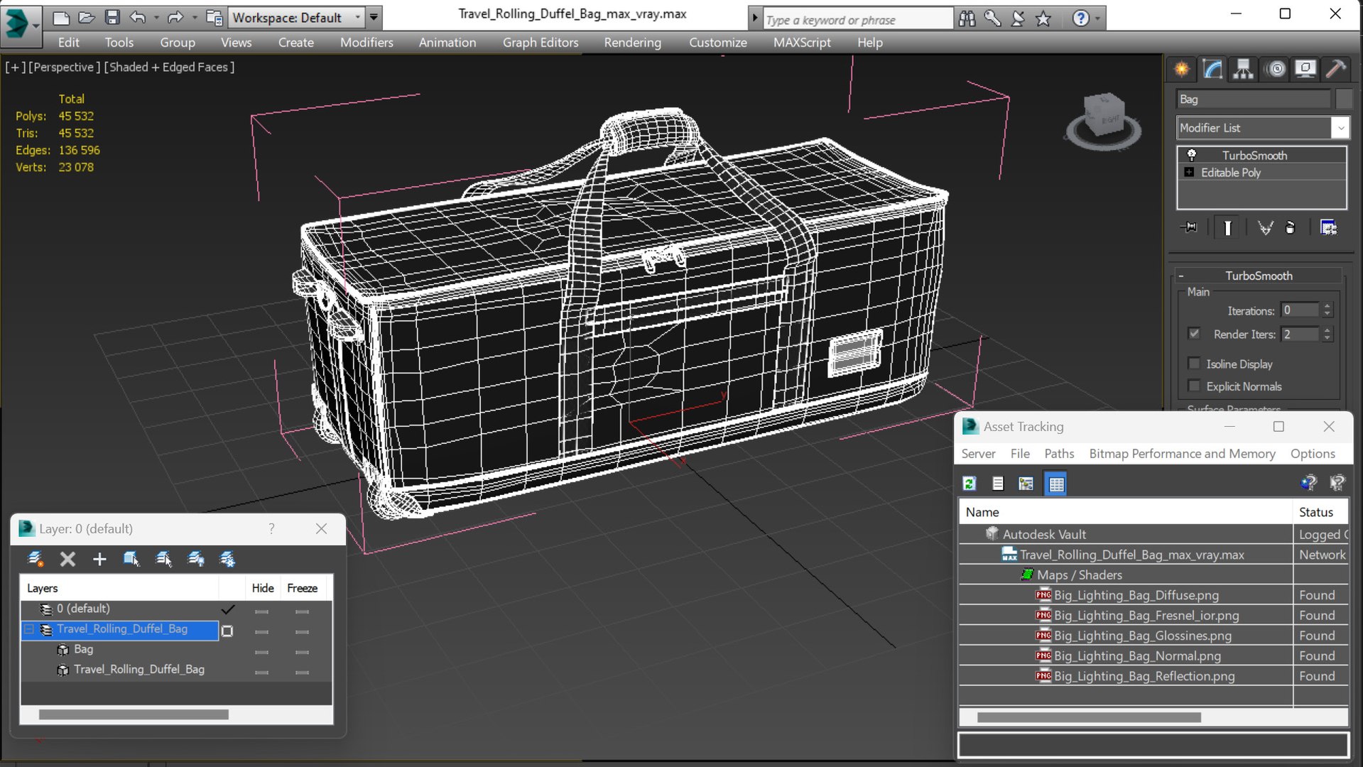 3D Travel Rolling Duffel Bag - TurboSquid 2070497