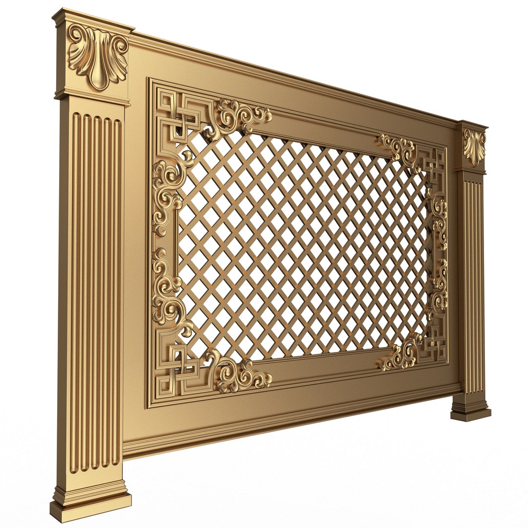 Radiator Cover Decorative Screening Grille Panel 02 Model - TurboSquid ...