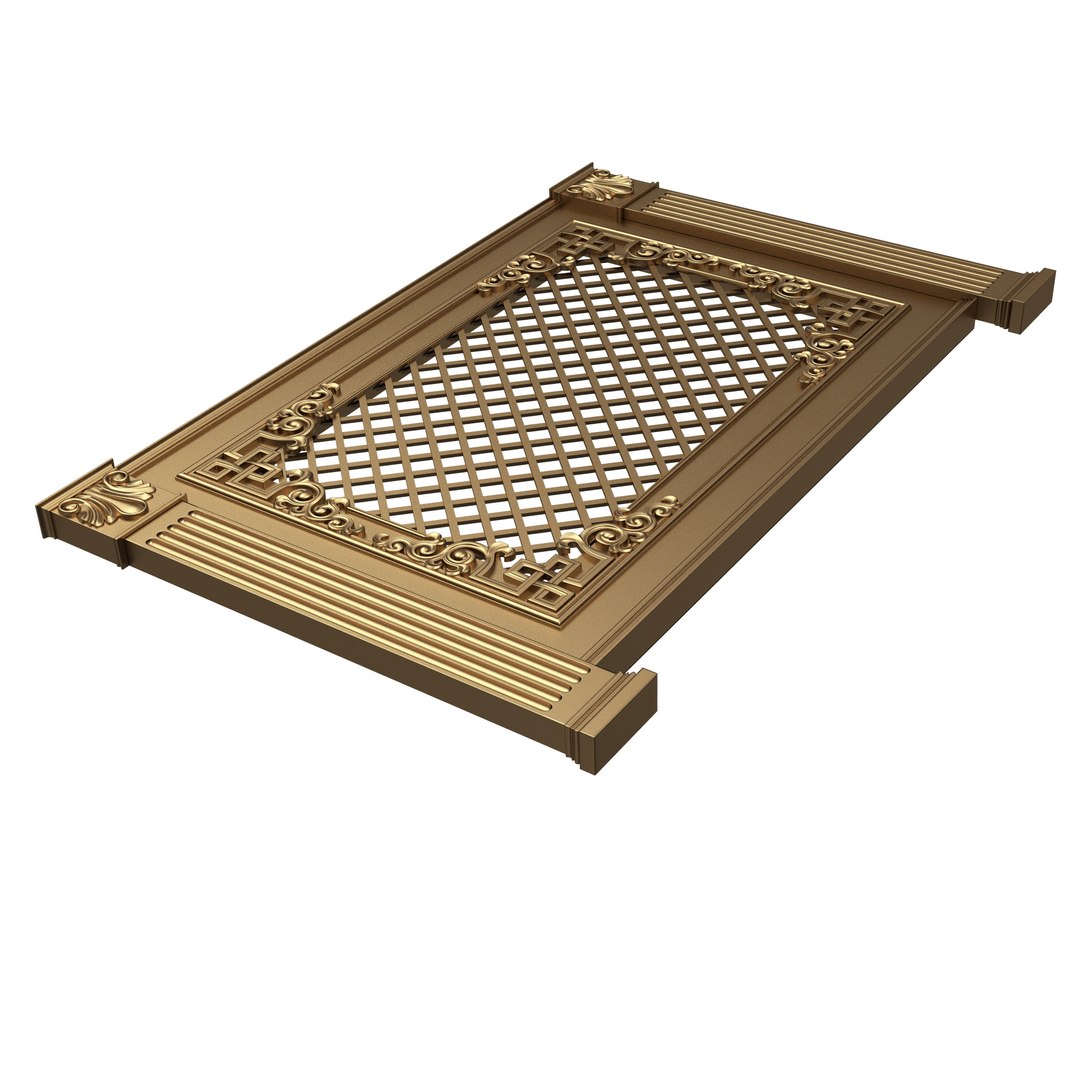 Radiator Cover Decorative Screening Grille Panel 02 Model - TurboSquid ...