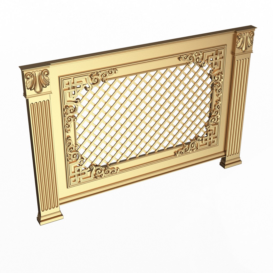 Radiator Cover Decorative Screening Grille Panel 02 Model - TurboSquid ...