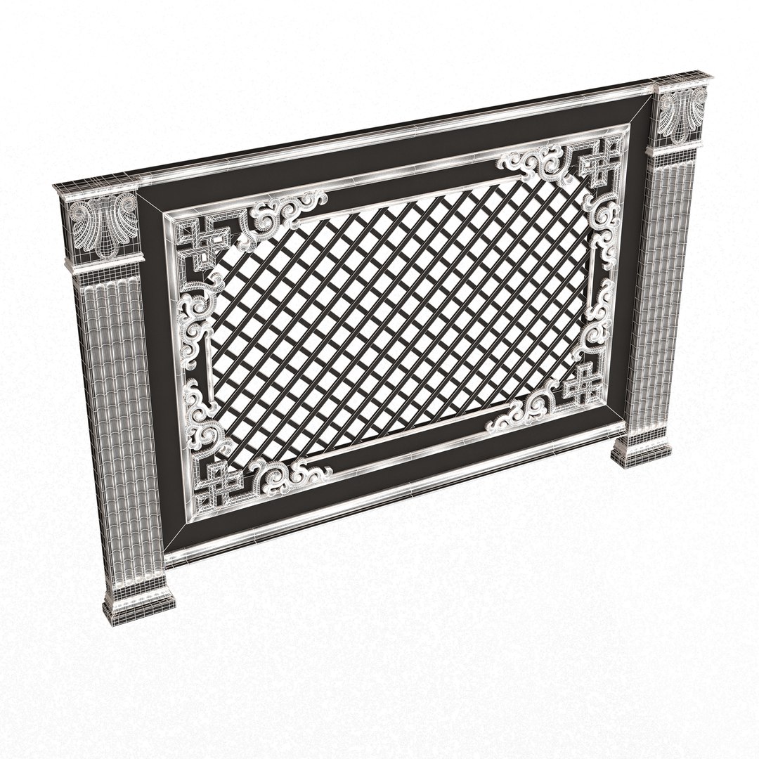 Radiator Cover Decorative Screening Grille Panel 02 Model - TurboSquid ...
