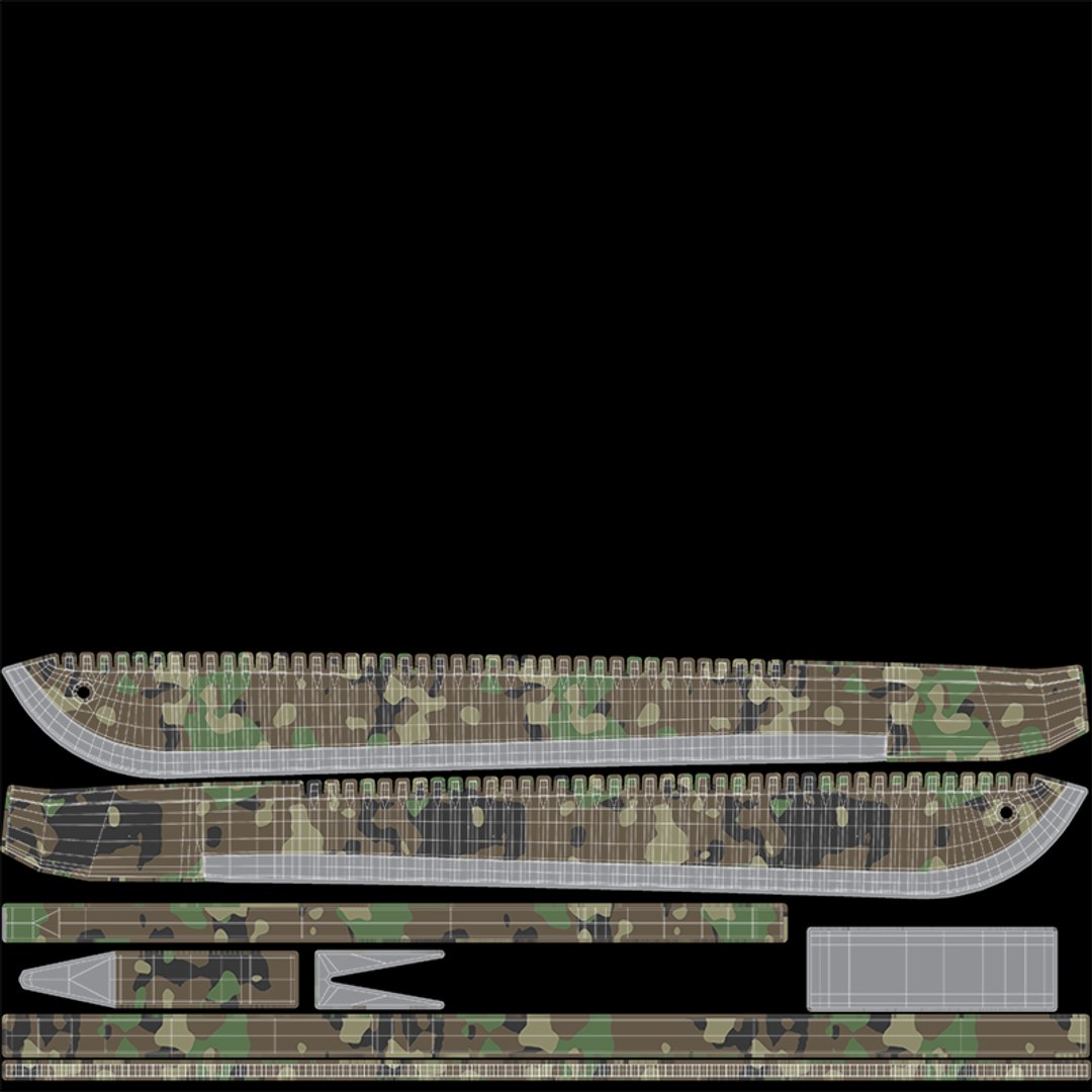 3D Military Machete Knife 2 - TurboSquid 2040923