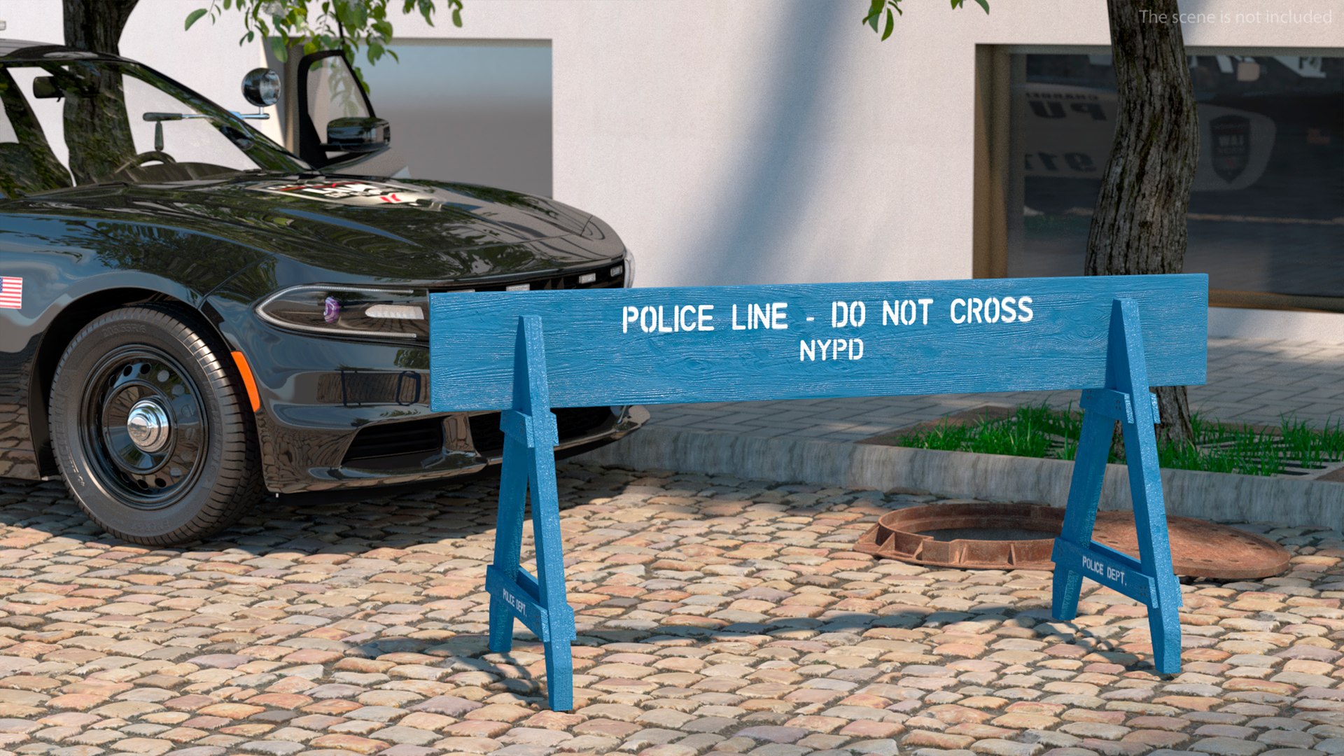 NYPD Police Barricade Barrier 3D Model - TurboSquid 2245879