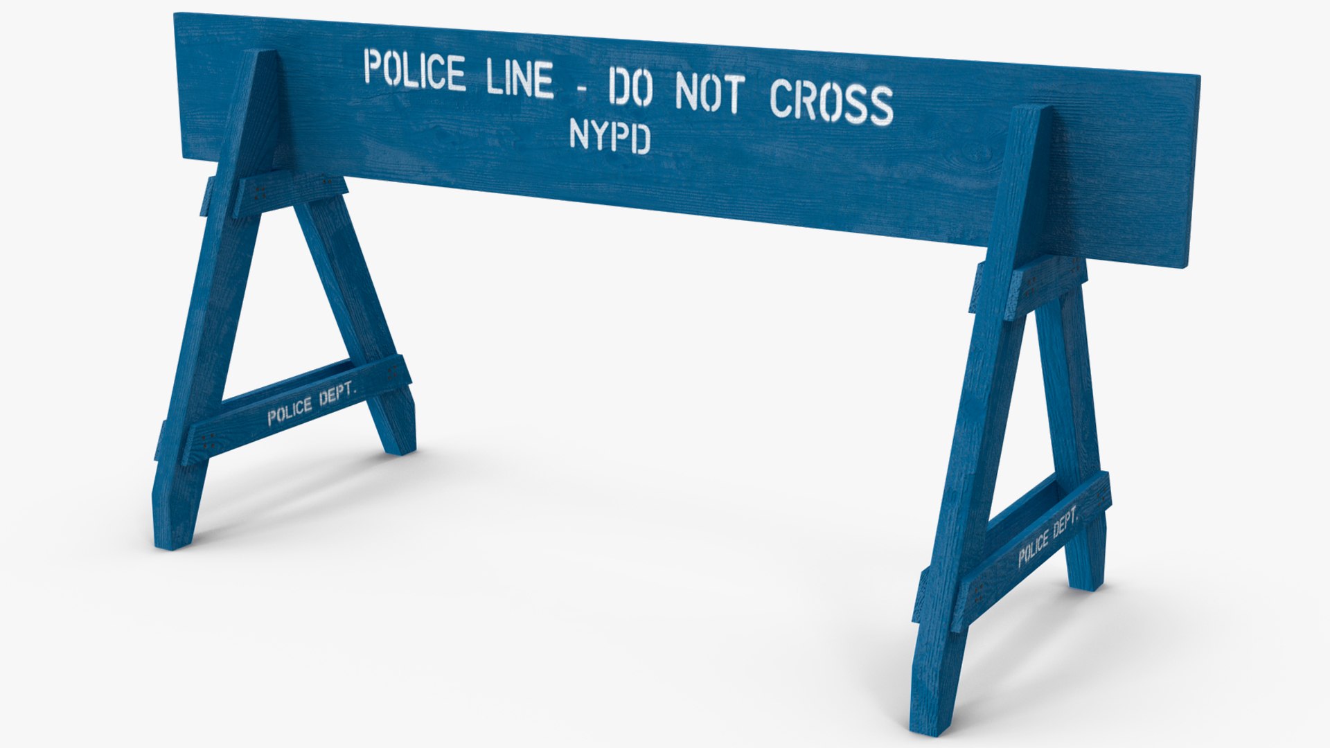 NYPD Police Barricade Barrier 3D Model - TurboSquid 2245879