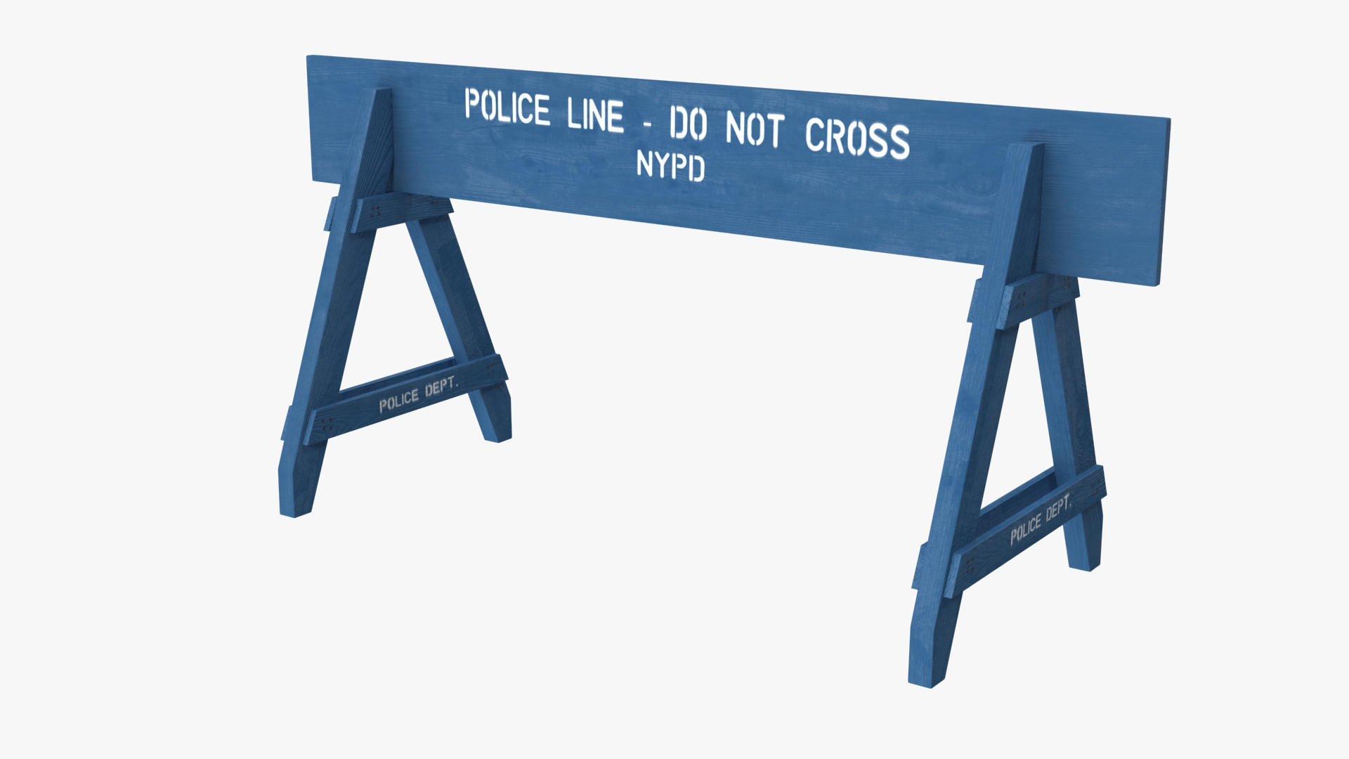 NYPD Police Barricade Barrier 3D Model - TurboSquid 2245879