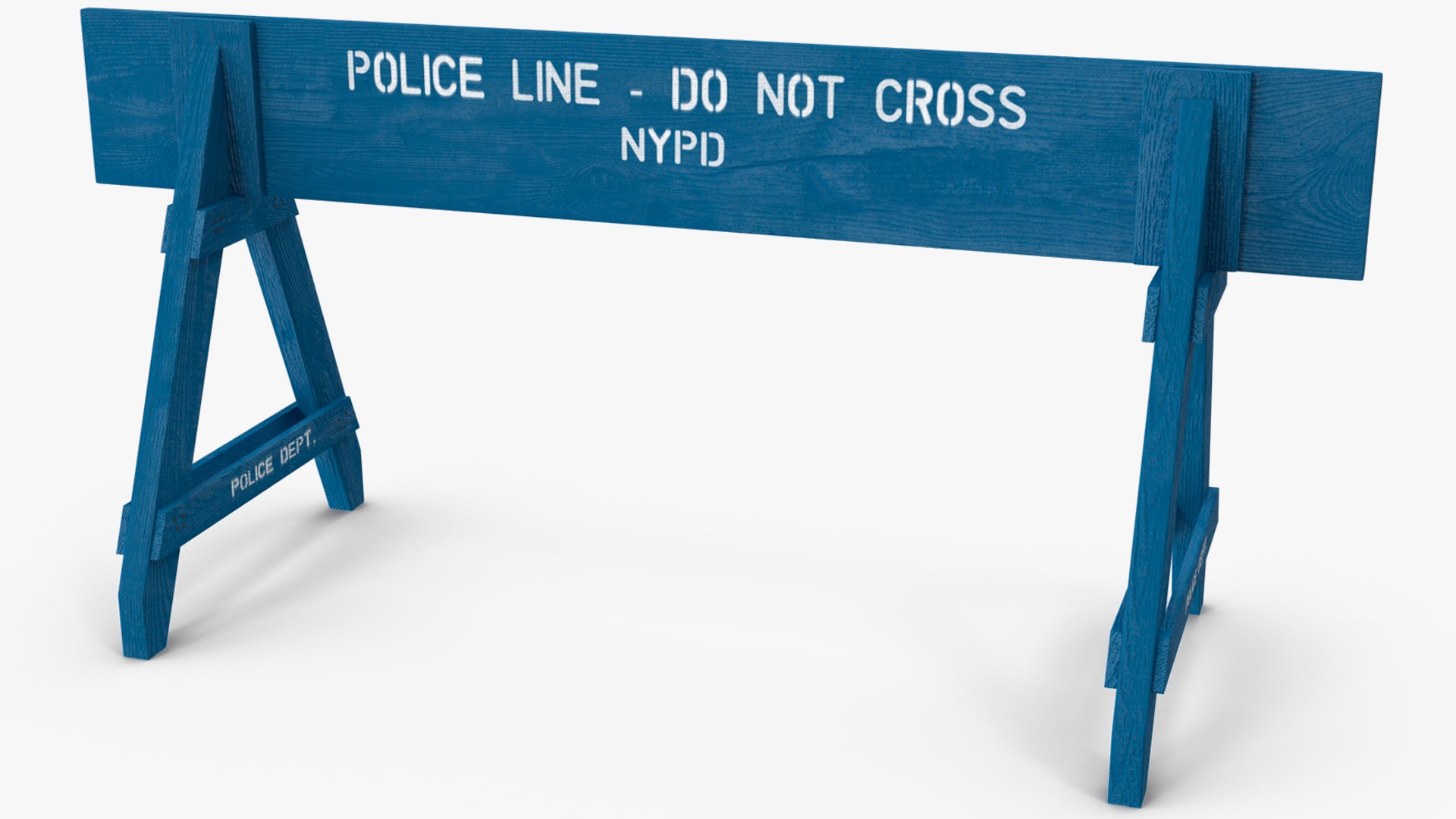 NYPD Police Barricade Barrier 3D Model - TurboSquid 2245879