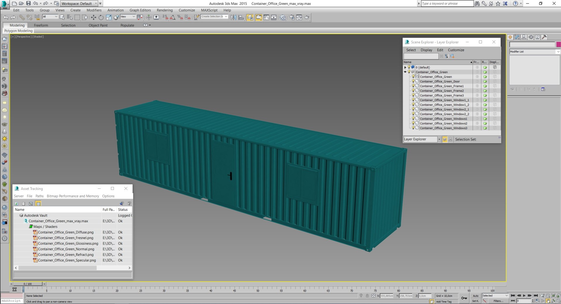 Container Office Green 3D model - TurboSquid 2083914