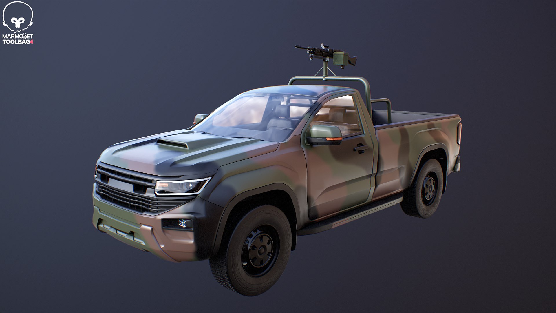 Generic Military Tactical Pickup With Machine Gun 3D Model - TurboSquid ...
