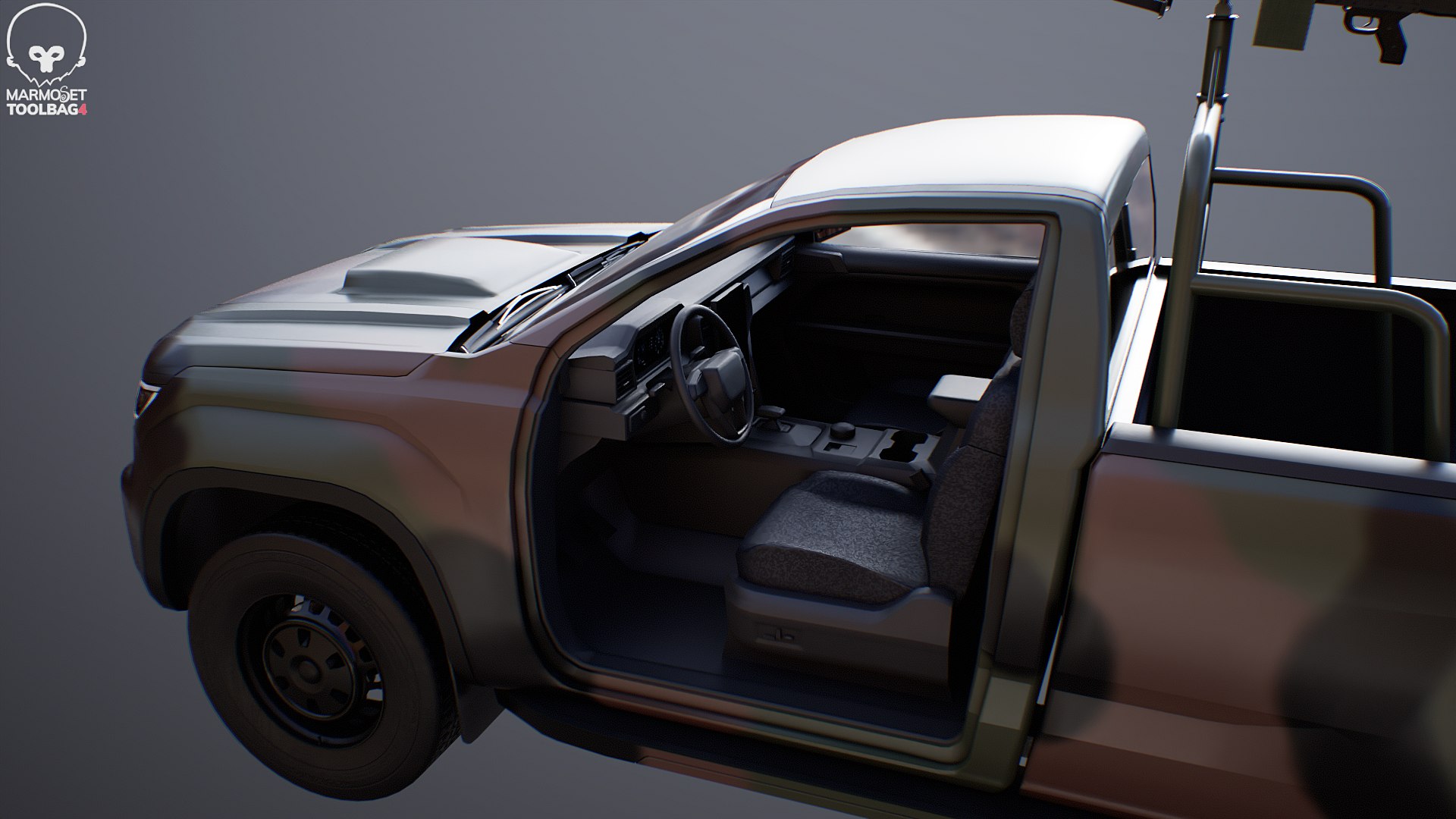 Generic Military Tactical Pickup With Machine Gun 3D Model - TurboSquid ...