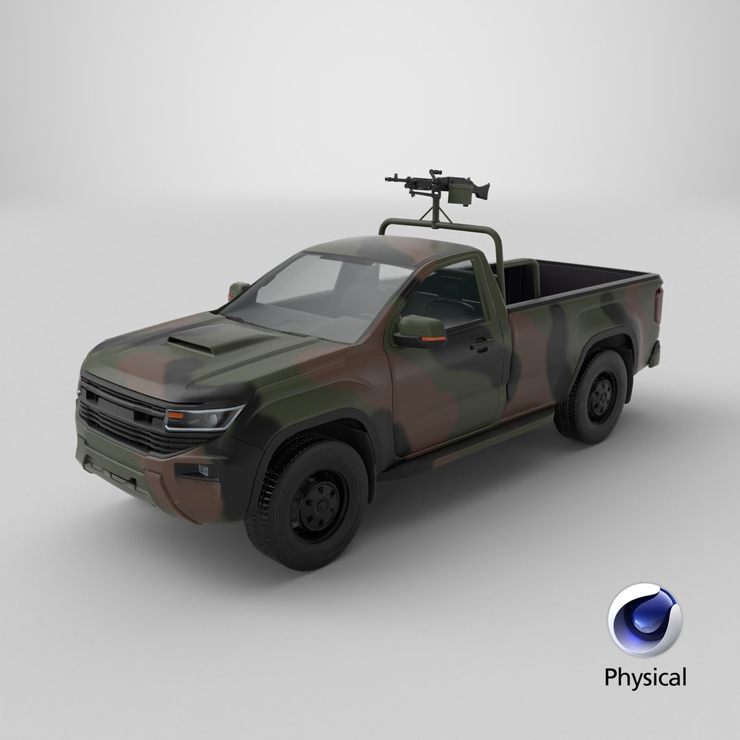 Generic Military Tactical Pickup With Machine Gun 3D Model - TurboSquid ...
