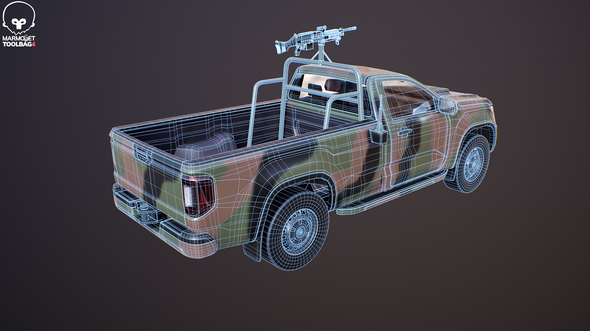 Generic Military Tactical Pickup With Machine Gun 3D Model - TurboSquid ...