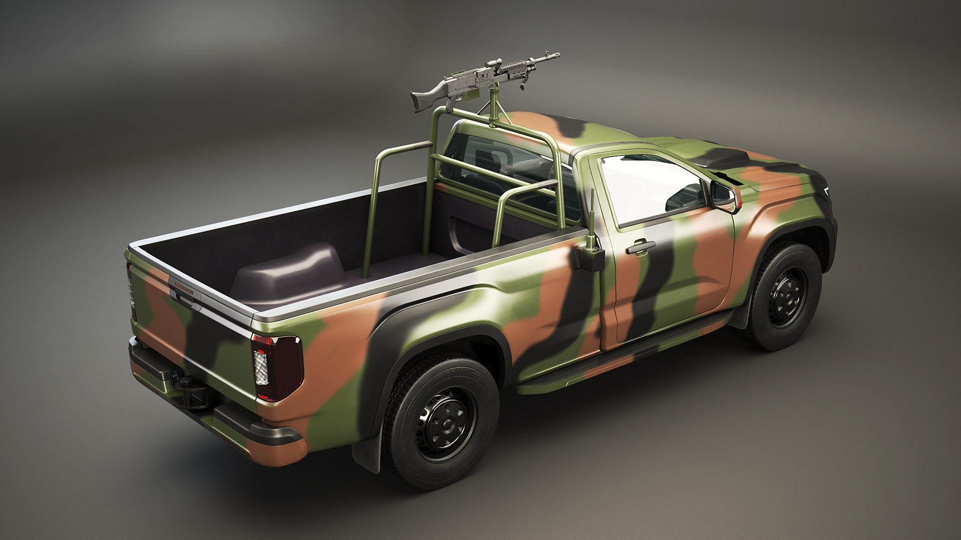 Generic Military Tactical Pickup With Machine Gun 3D Model - TurboSquid ...