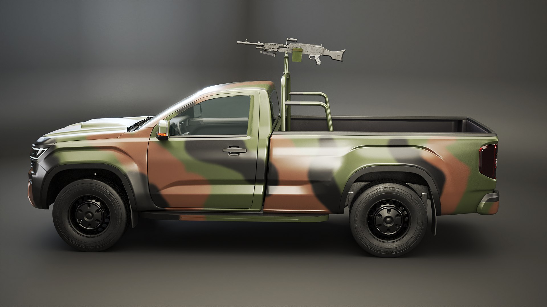 Generic Military Tactical Pickup With Machine Gun 3D Model - TurboSquid ...