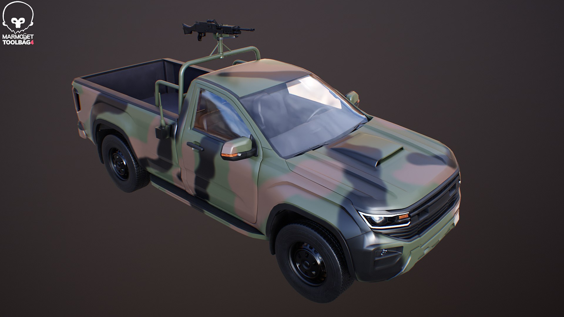 Generic Military Tactical Pickup With Machine Gun 3D Model - TurboSquid ...
