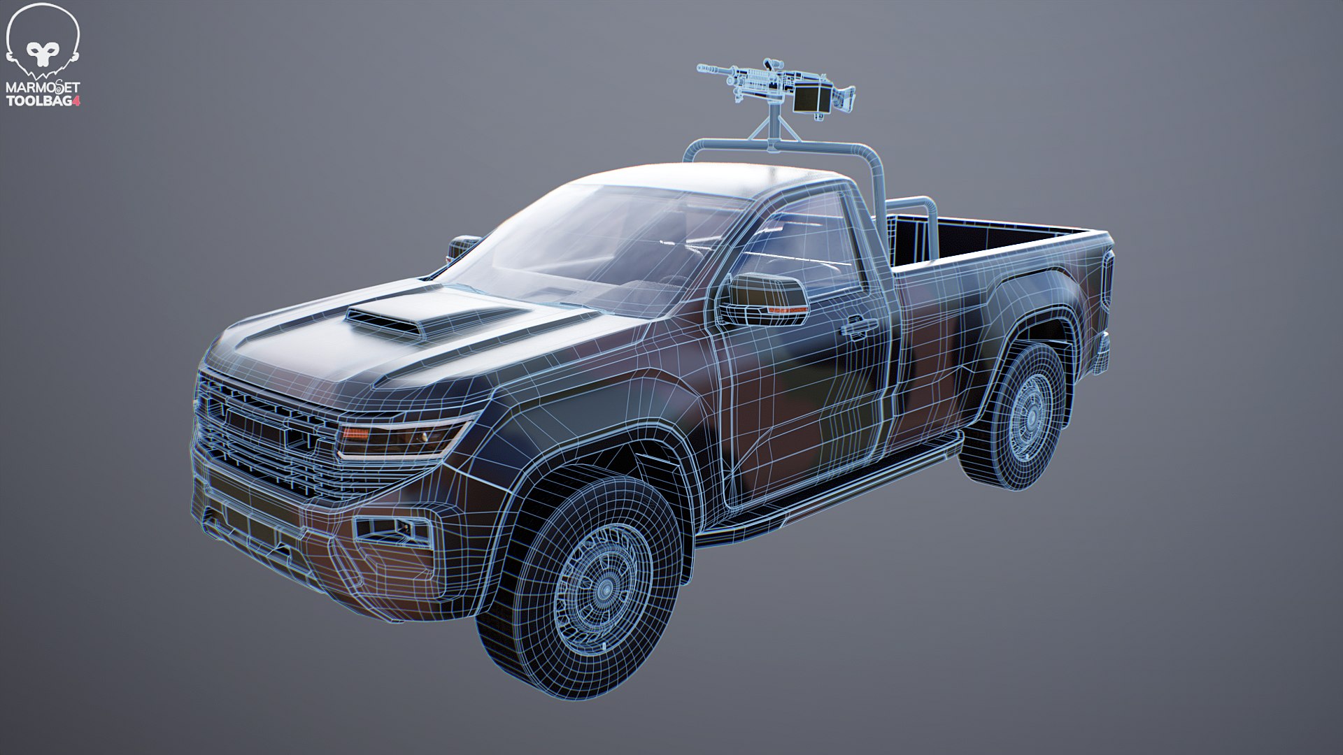 Generic Military Tactical Pickup With Machine Gun 3D Model - TurboSquid ...