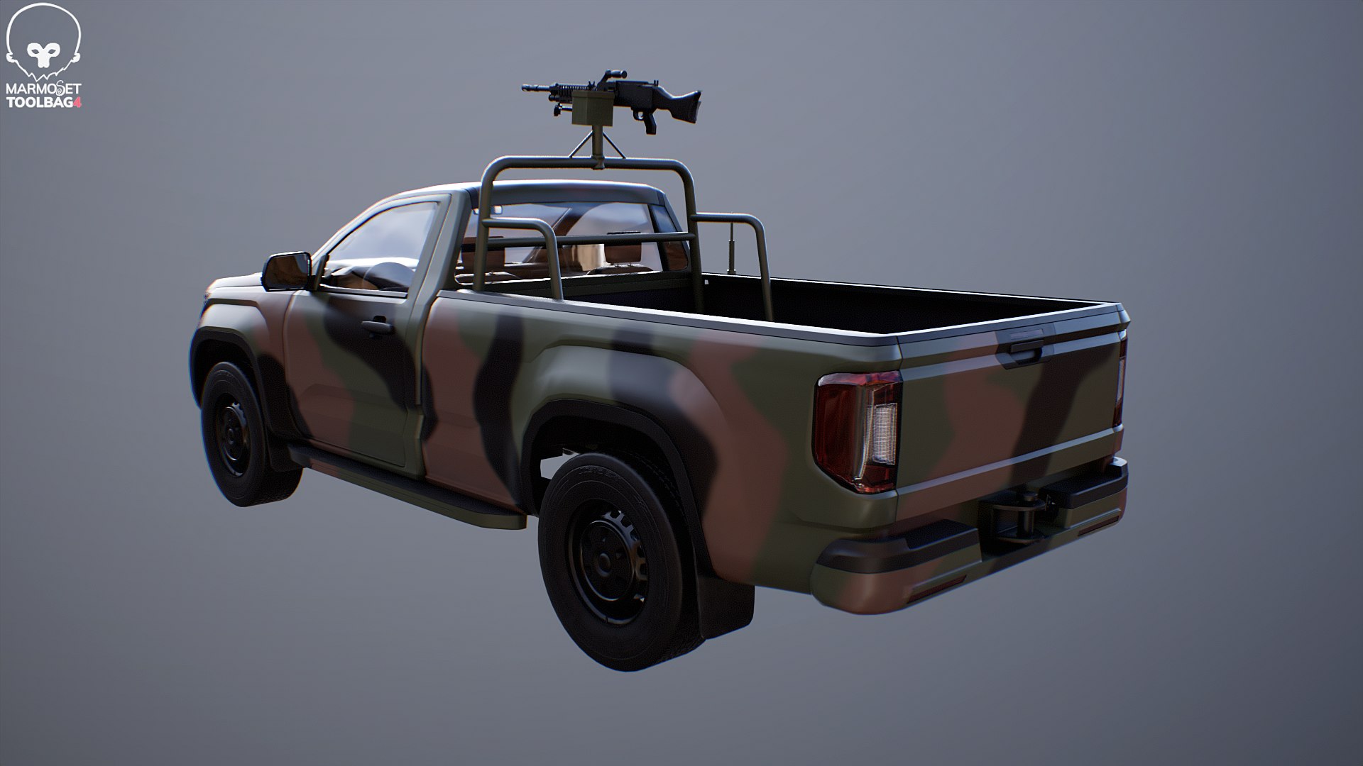 Generic Military Tactical Pickup With Machine Gun 3D Model - TurboSquid ...