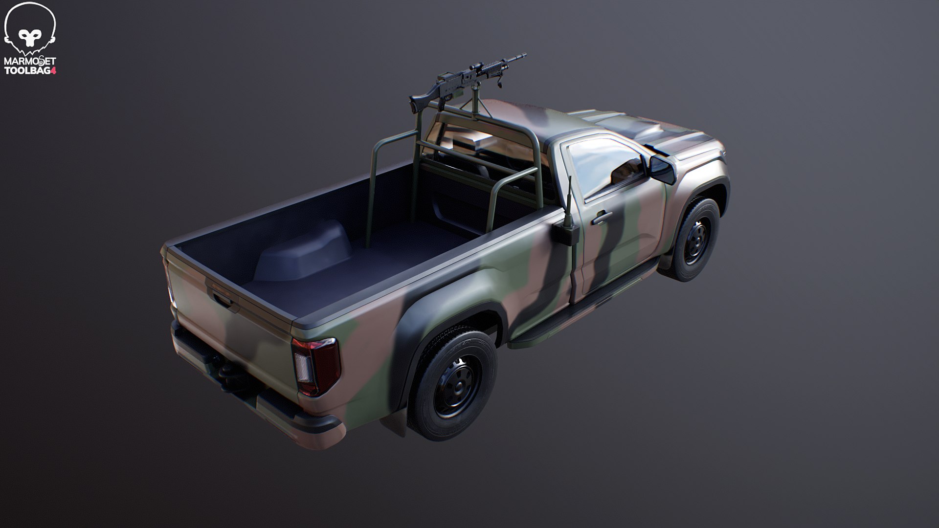 Generic Military Tactical Pickup With Machine Gun 3D Model - TurboSquid ...