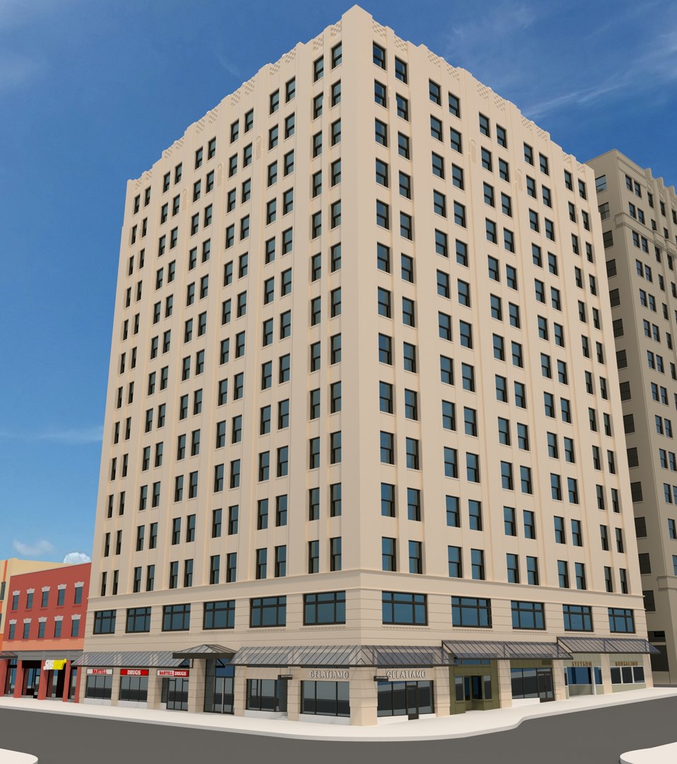 Downtown Seattle City Block 3d Model