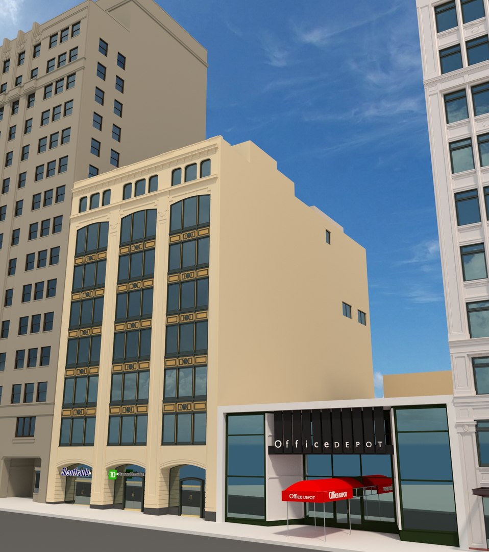 Downtown Seattle City Block 3d Model