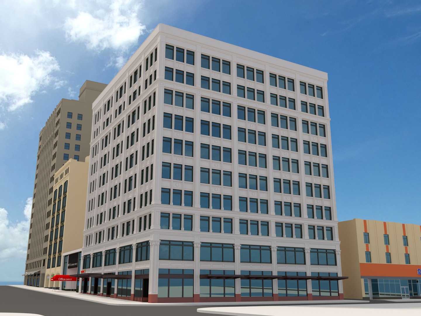 Downtown Seattle City Block 3d Model