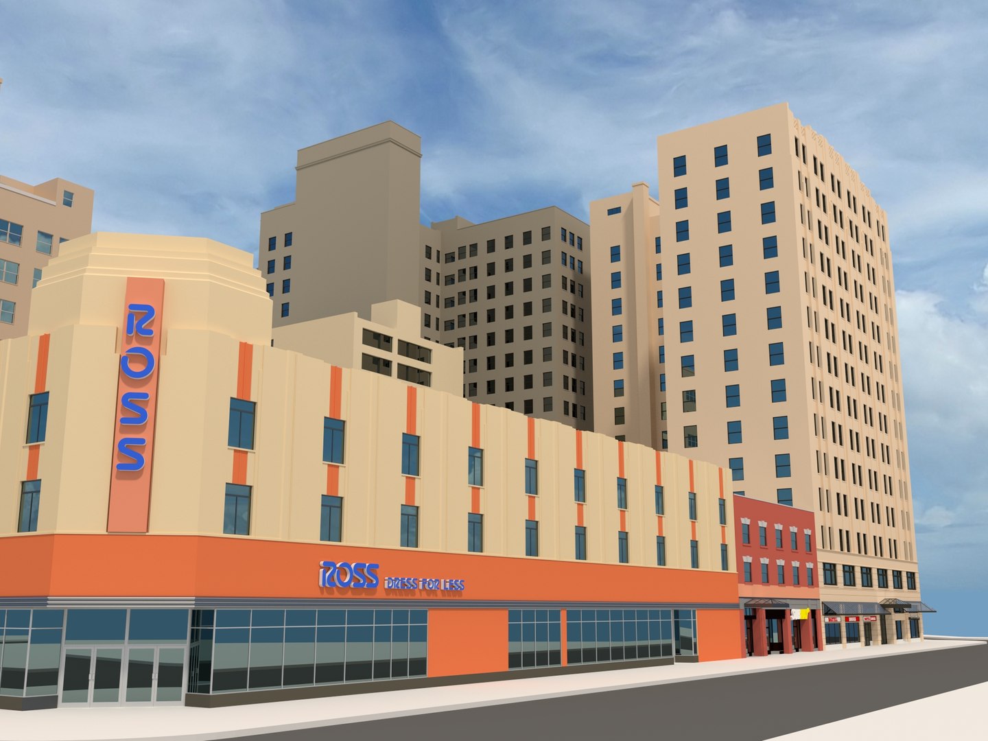 Downtown Seattle City Block 3d Model