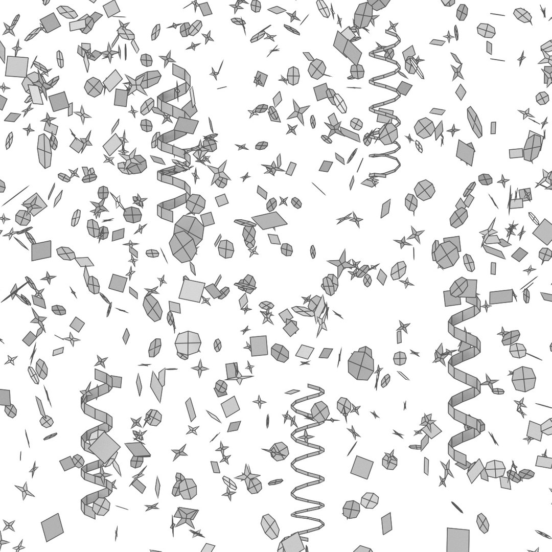 Confetti Birthday Decoration 3d Model
