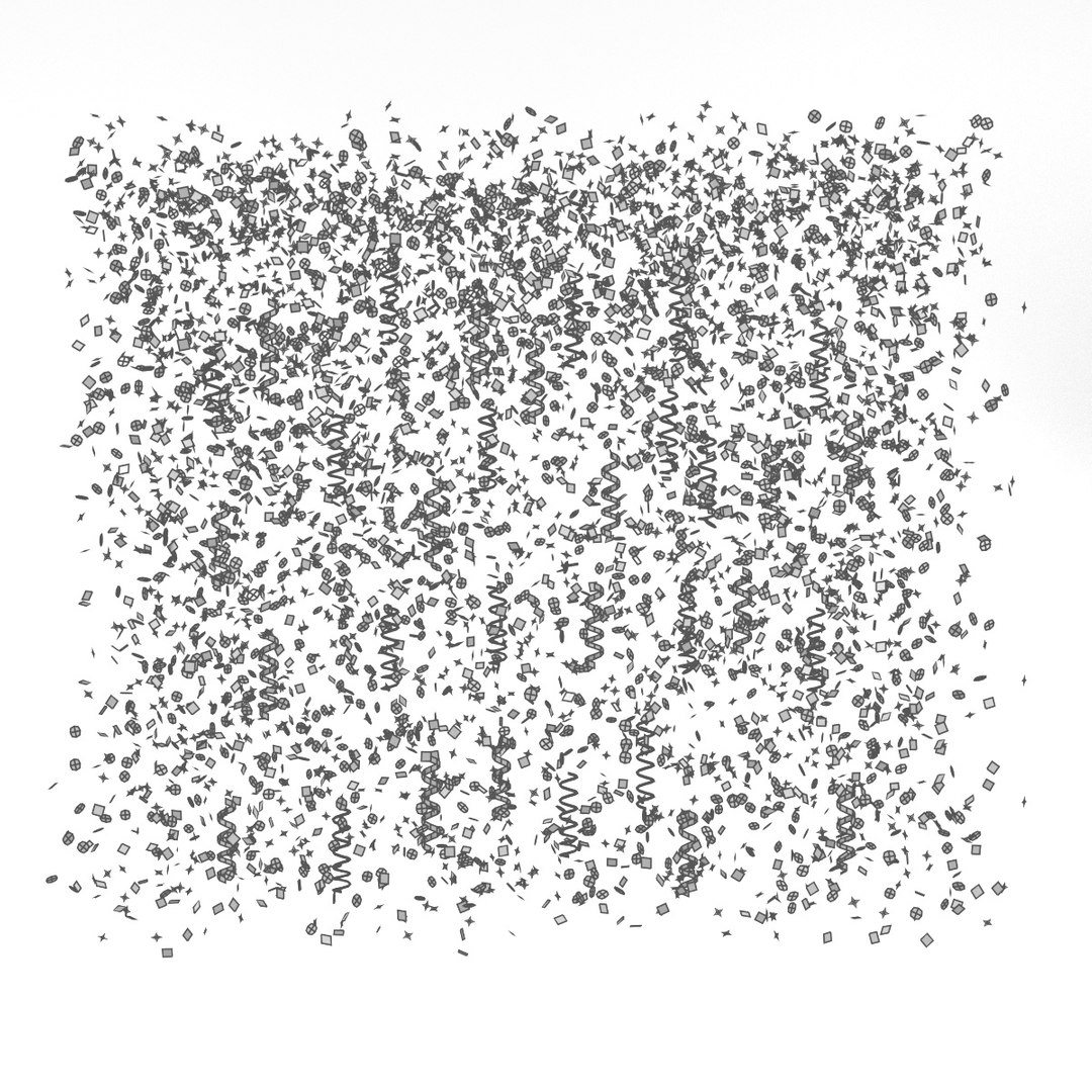 Confetti Birthday Decoration 3d Model