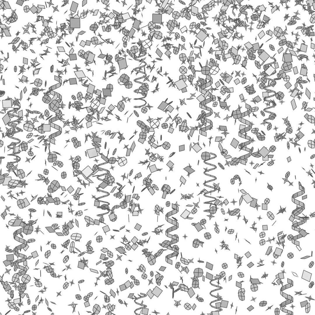 Confetti Birthday Decoration 3d Model