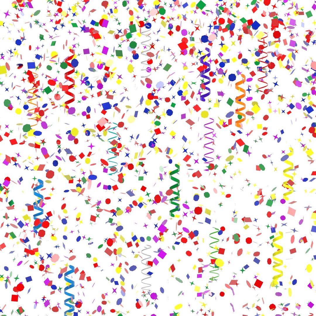 Confetti Birthday Decoration 3d Model