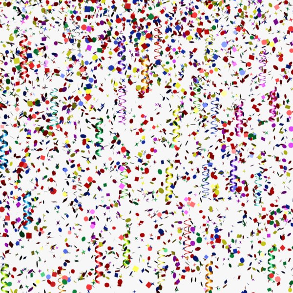 confetti birthday decoration 3d model