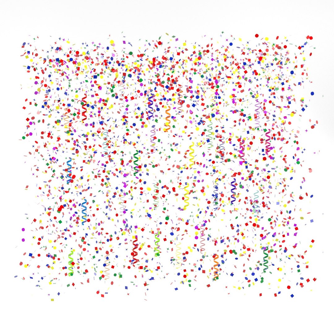 Confetti Birthday Decoration 3d Model
