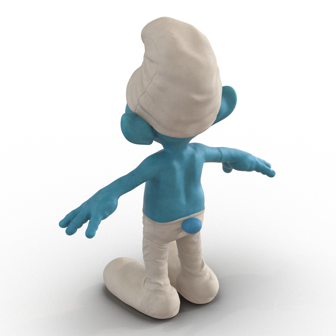 3d smurf rigged model