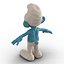 3d Smurf Rigged Model
