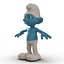 3d Smurf Rigged Model