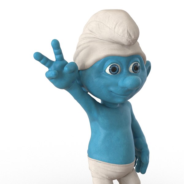 3d smurf rigged model