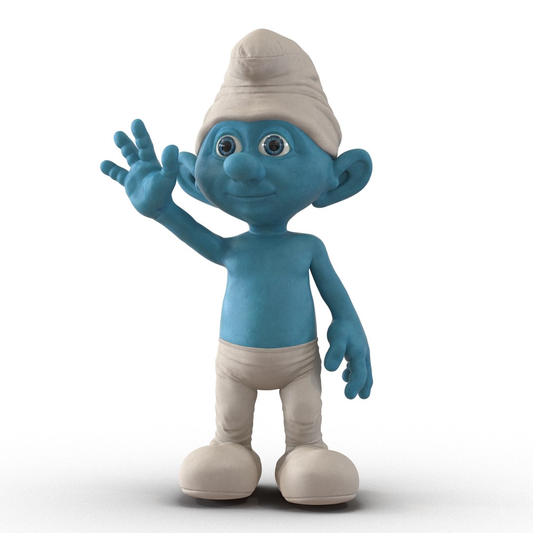 3d Smurf Rigged Model