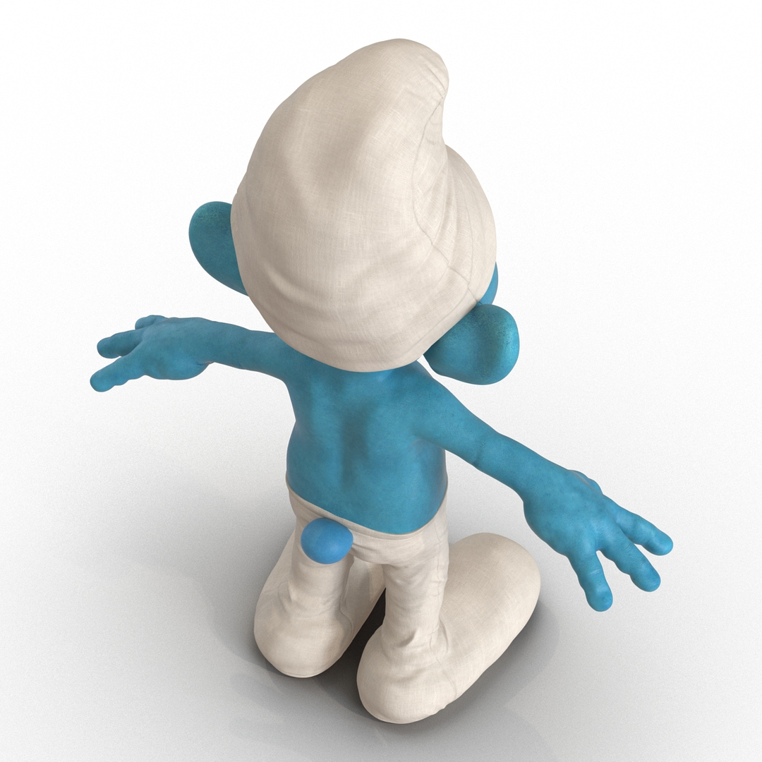 3d smurf rigged model