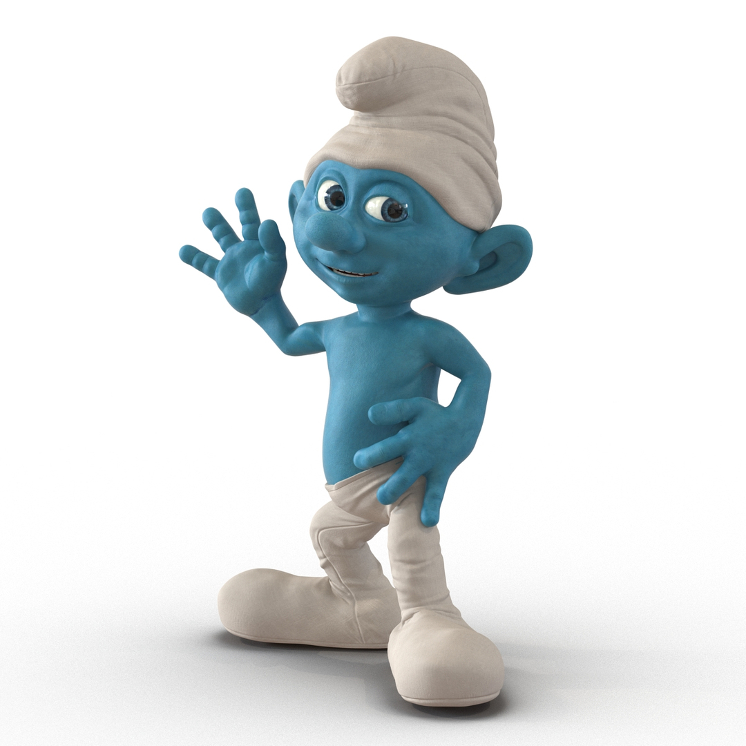 3d smurf rigged model