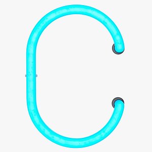 3D neon letter o alphabet model - TurboSquid 1630237