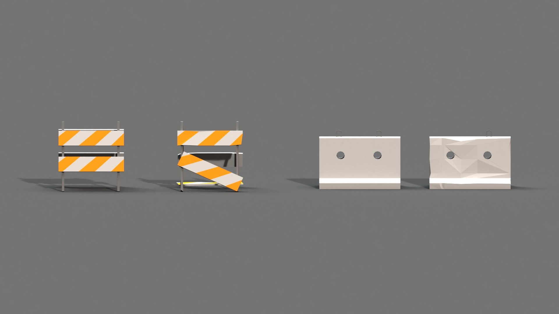 3D Road Block Model - TurboSquid 1632750